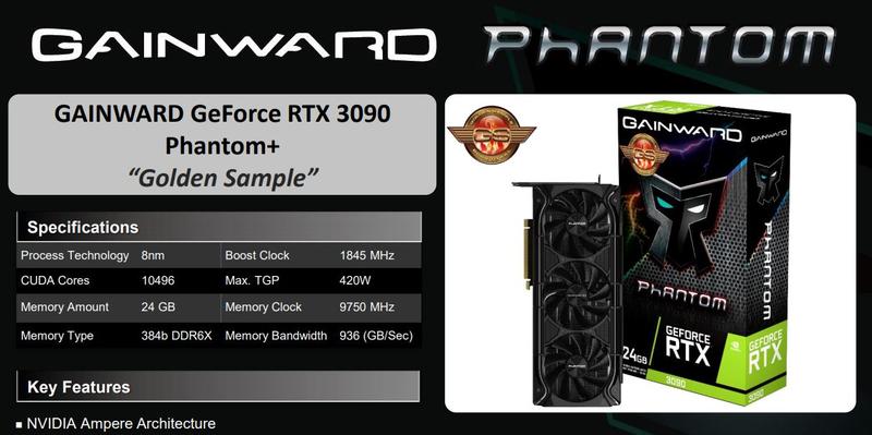 Gainward Phantom Plus: GeForce RTX 3090, RTX 3080 Ti, RTX 3080 und RTX ...