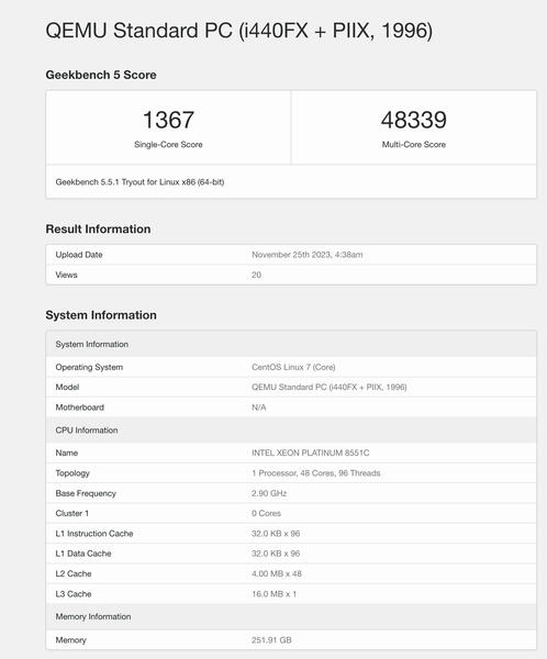 Xeon Platinum 8551C und Platinum 8558P Benchmarks aufgetaucht - PC Masters