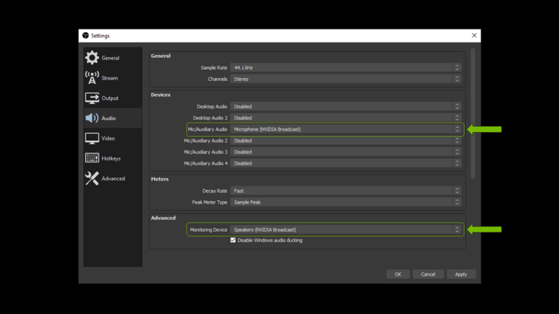 NVIDIA Broadcast in OBS Studio: Verbesserung der Audio- und ...