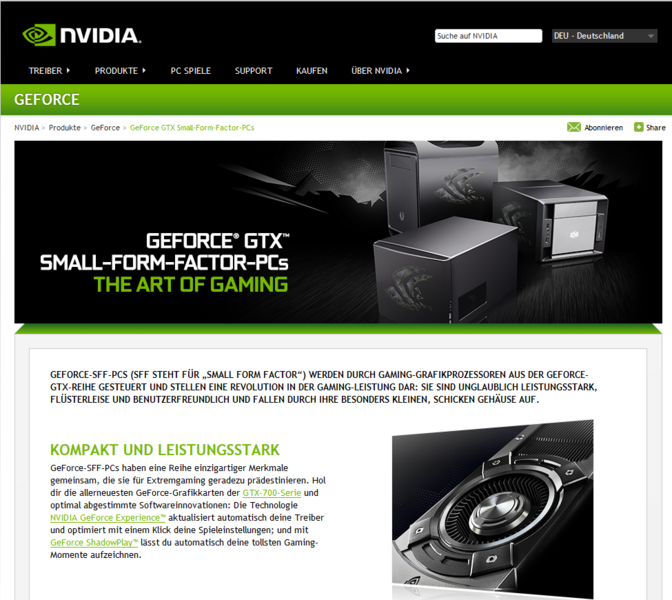 Nvidia: Aus Mini- und Micro-ATX-Systemen werden nun offizielle GeForce ...